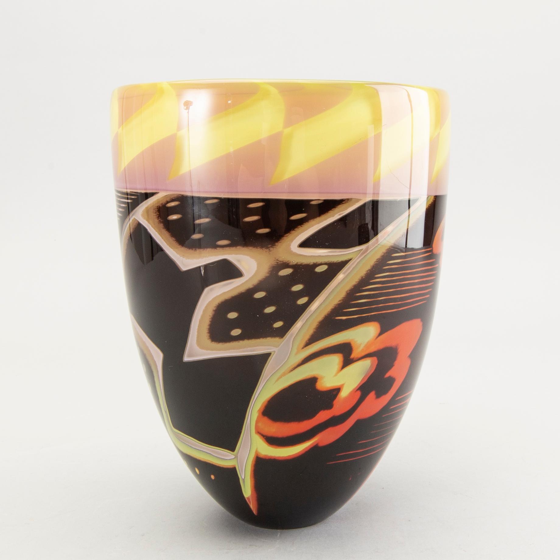 Eva Englund, vas signerad Orrefors, EA 1-88. - Bukowskis