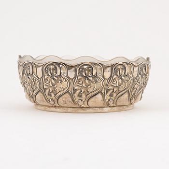 A Swedish early 20th century parcel-gilt silver bowl, mark of GCH ...