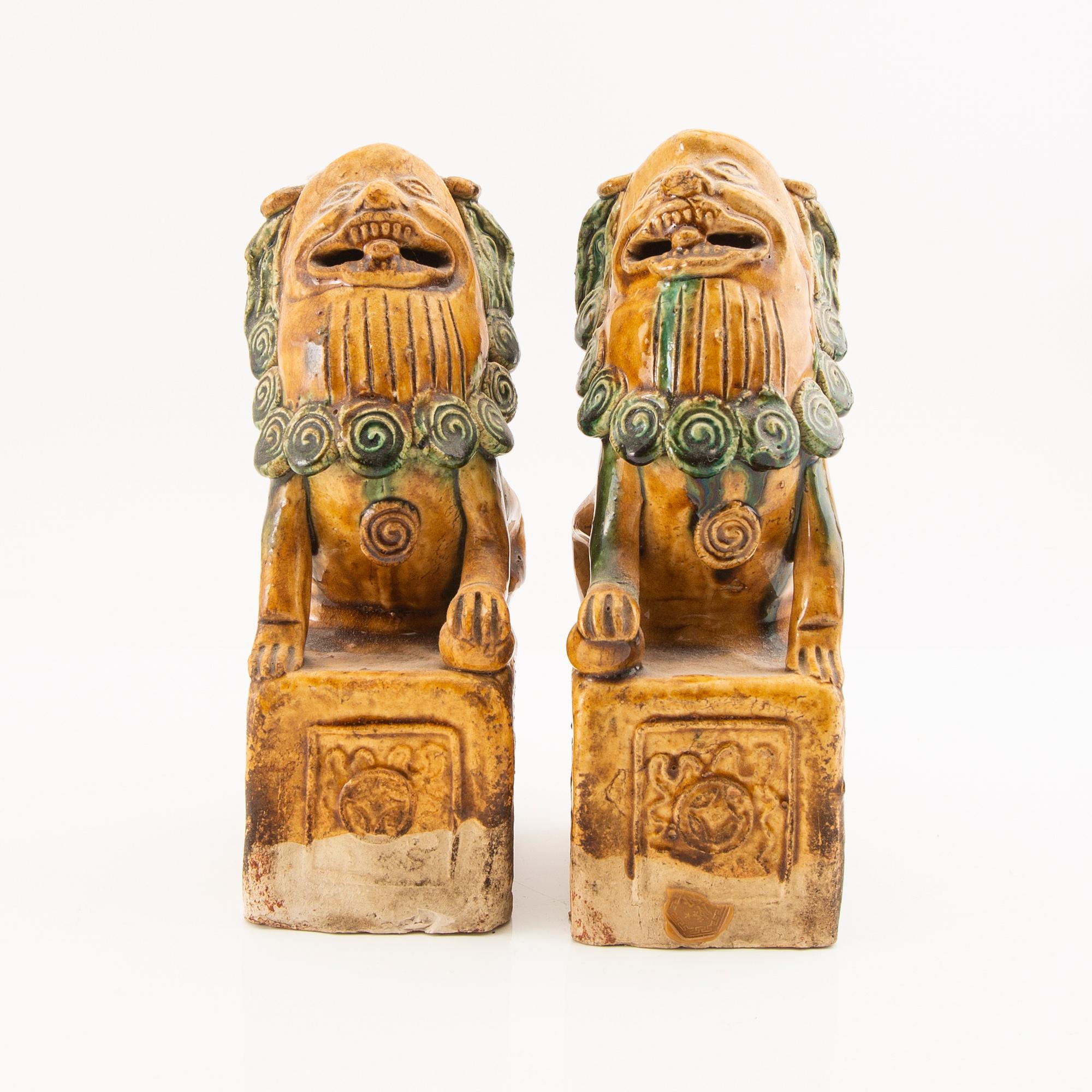 Four Chinese joss stick holders, late Qing dynasty. - Bukowskis