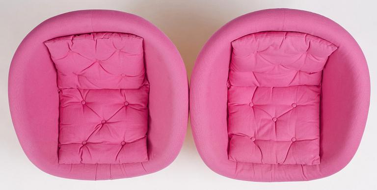 Raphaël Raffel, a pair of easy chairs, France, 1970s. - Bukowskis