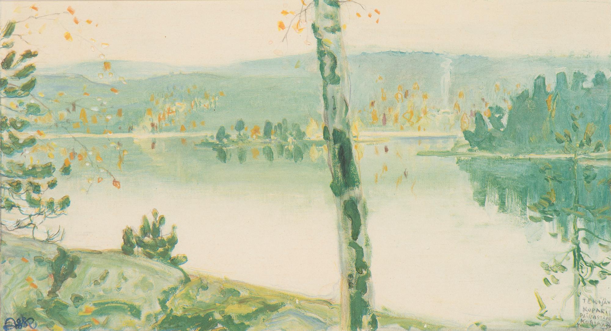 Akseli Gallen-Kallela, Syysmaisema Kalelan rannasta. - Bukowskis