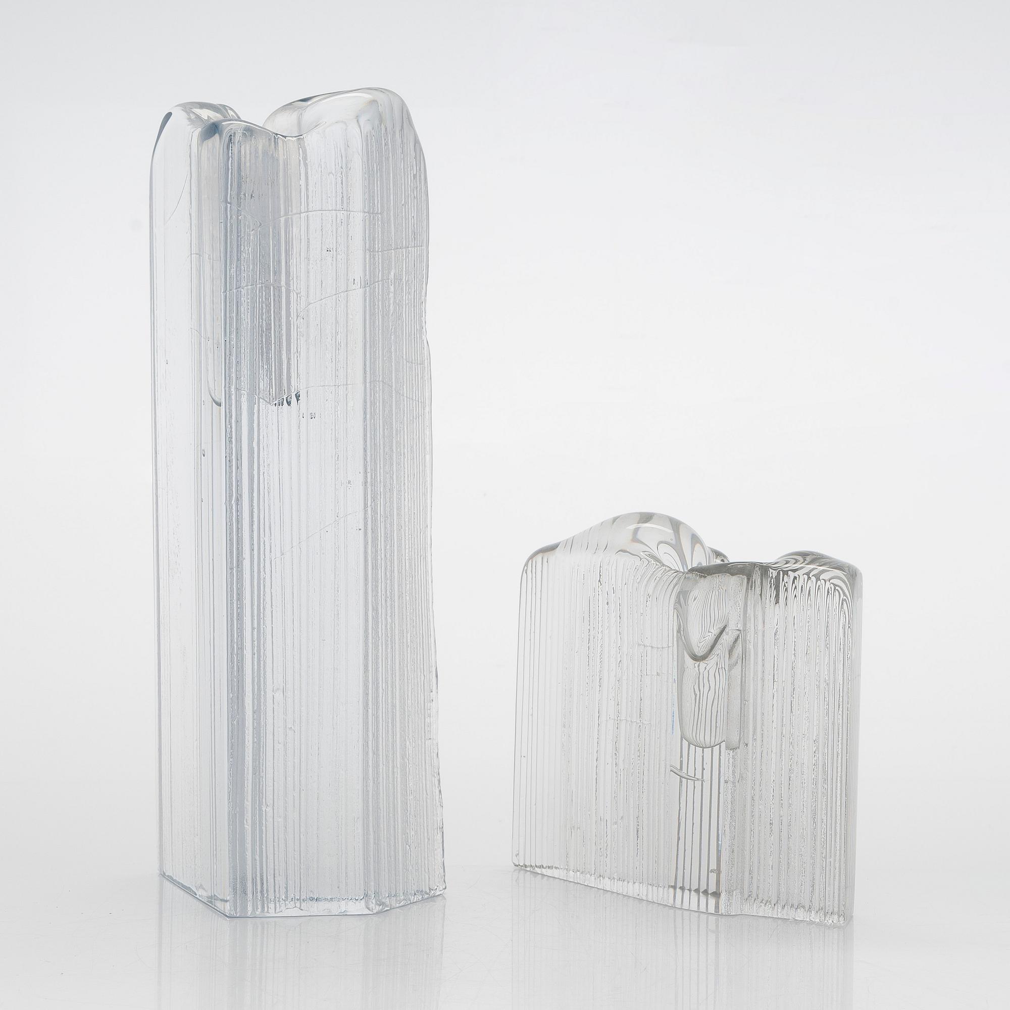 Tapio Wirkkala, Two 'Paadar's ice 'art objects signed Tapio Wirkkala and Tapio Wirkala Iittala ...