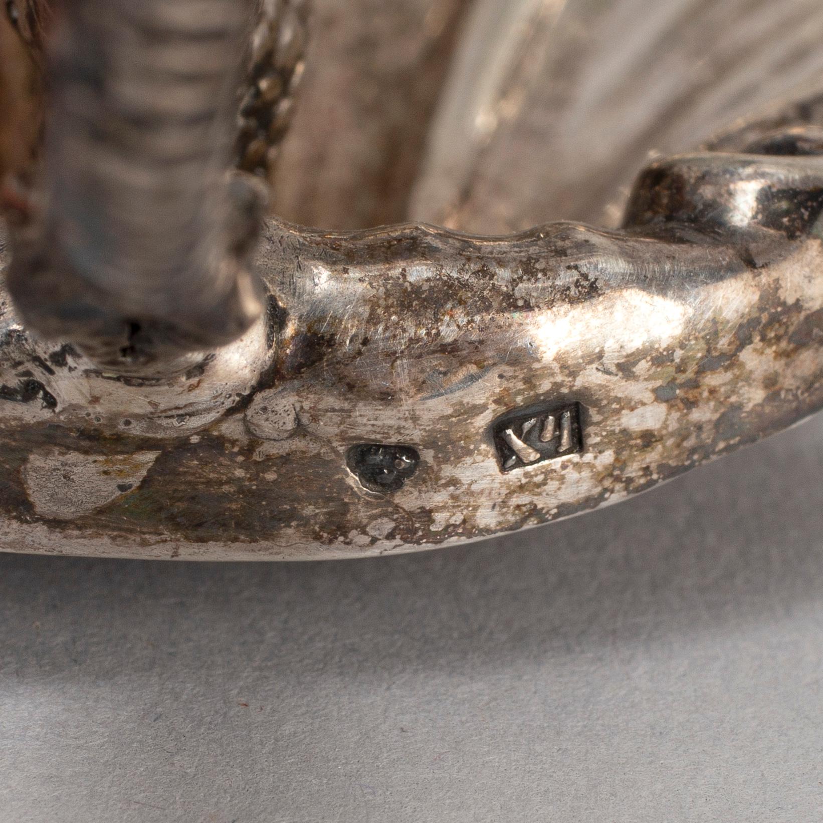 GUSTAV DAHLGREN, a pair of silver candlesticks from Stockholm, 1852 ...