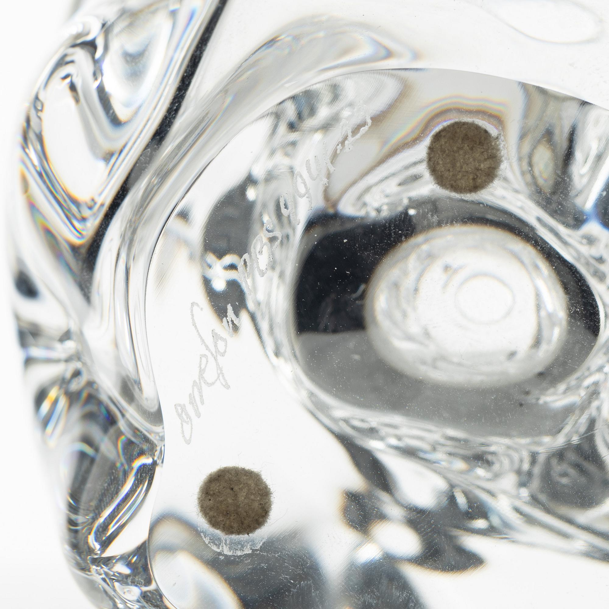 Per B. Sundberg, vase, glass, Orrefors, signed. - Bukowskis