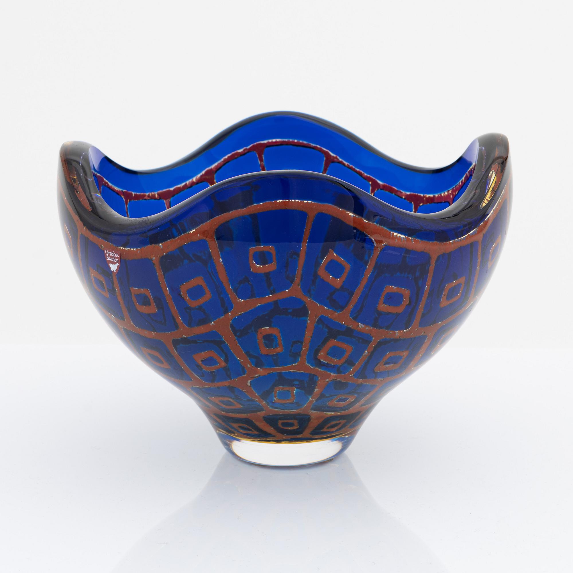 Sven Palmqvist, a 'Ravenna' glass bowl, Orrefors, 1989. - Bukowskis