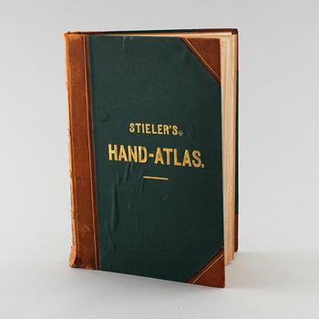 KARTBOK, "Stieler's hand-atlas", 10e utgåvan, utgiven av Justus Perthus ...