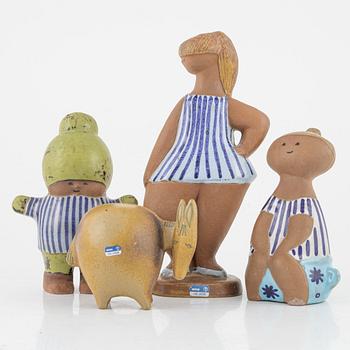 Lisa Larson, figuriner, 4 st, stengods, Gustavsberg. - Bukowskis