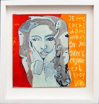 Camilla Pyk, mixed media på metall signerad. - Bukowskis