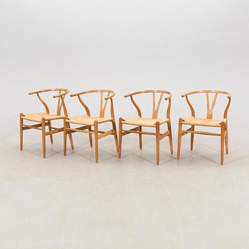 Hans J. Wegner, stolar, 4 st, "Y-stolen" modell CH-24, Carl Hansen & Søn, Danmark. - Bukowskis