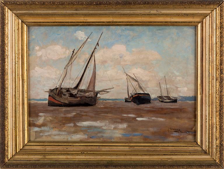 AXEL LINDMAN, Olja på duk, signerad och daterad Villerville -79 ...