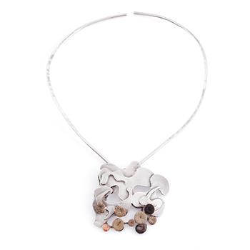 Inga-Britt "Ibe" Dahlquist, a silver and fossil necklace, Sweden ...