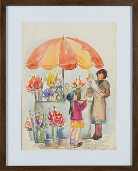 Kylli Koski, At the Flower Kiosk. - Bukowskis