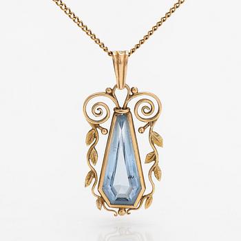 Halsband, 14K guld och syntetisk spinell. Salonius, Helsingfors. - Bukowskis