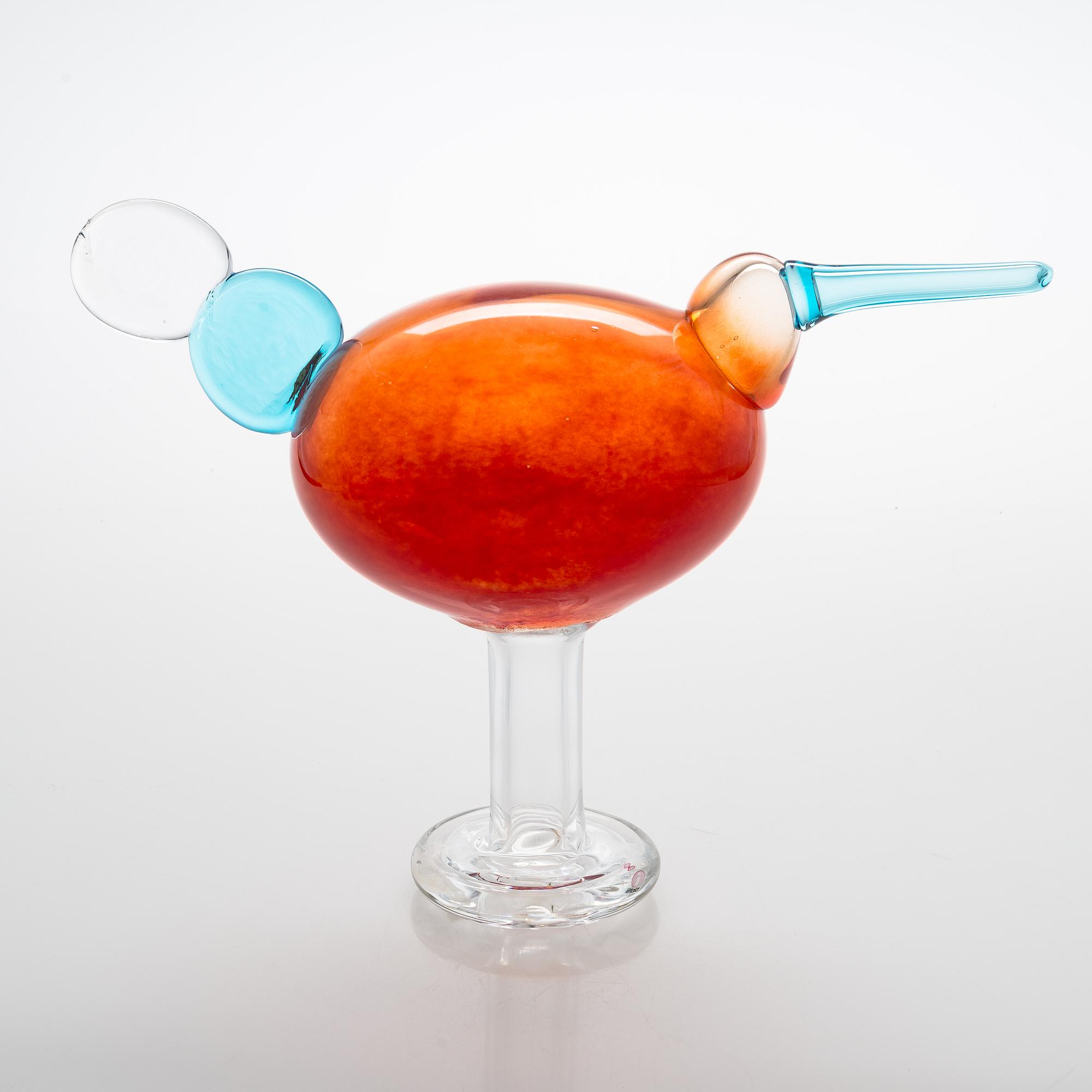 Oiva Toikka, A glass bird, signed Oiva Toikka IITTALA SCOPE 20 v. 2020 32/500. - Bukowskis