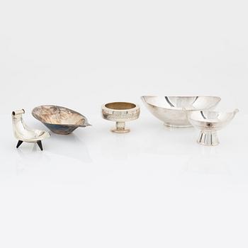A group of five silver bowls, including Stockholm, 1959. - Bukowskis