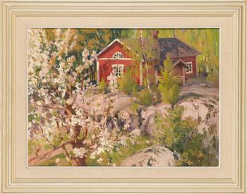 Helmi Biese, oil on canvas, signed. - Bukowskis