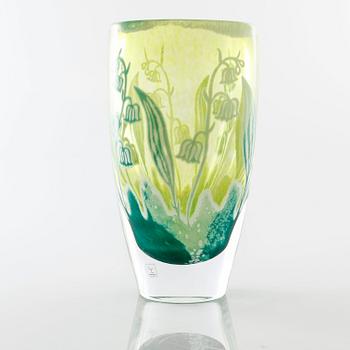 ASTRID GATE, a glass vase, signed and numbered 20/50, Johansfors ...