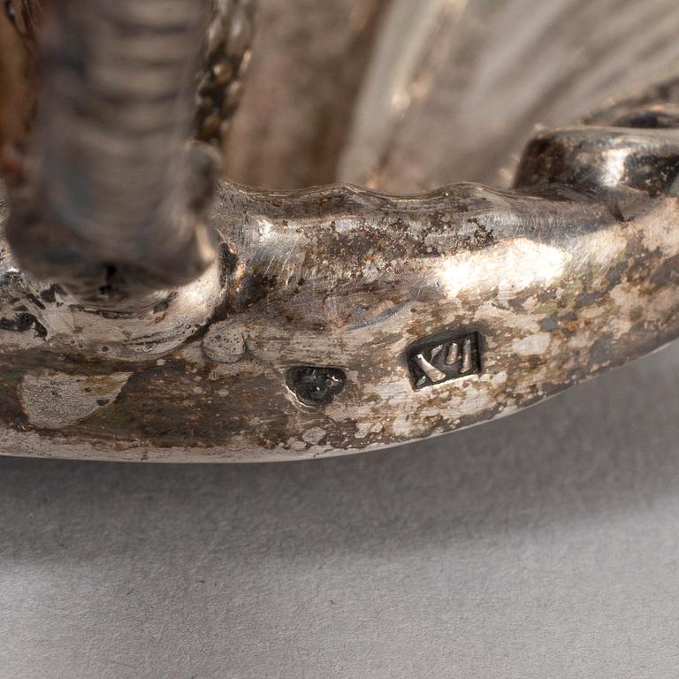 GUSTAV DAHLGREN, a pair of silver candlesticks from Stockholm, 1852 ...