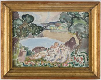 JOHN STEN, Watercolour, stamped signature. - Bukowskis