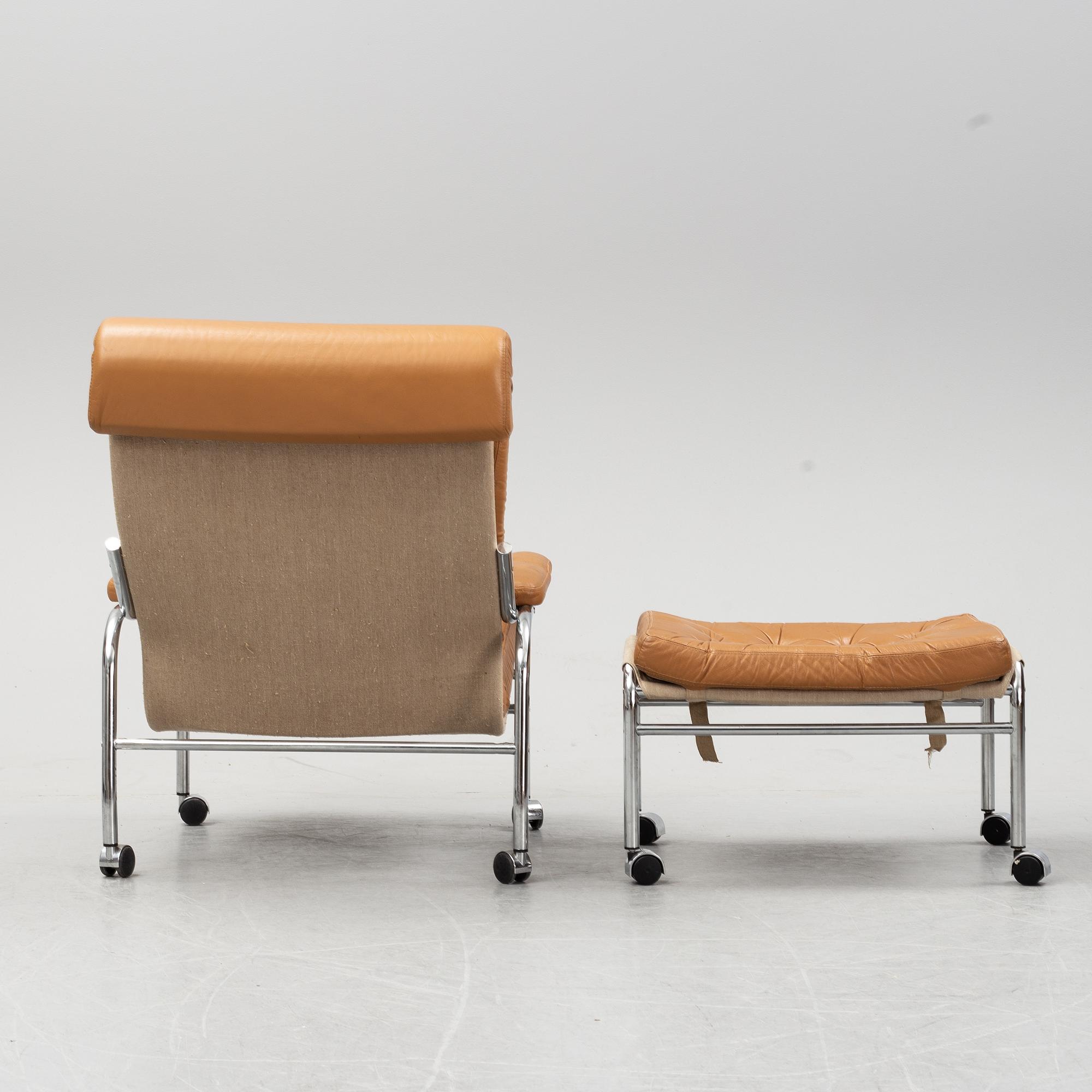 A 'Bore' lounge chair with stool by Noburo Nakamura for IKEA, designed ...