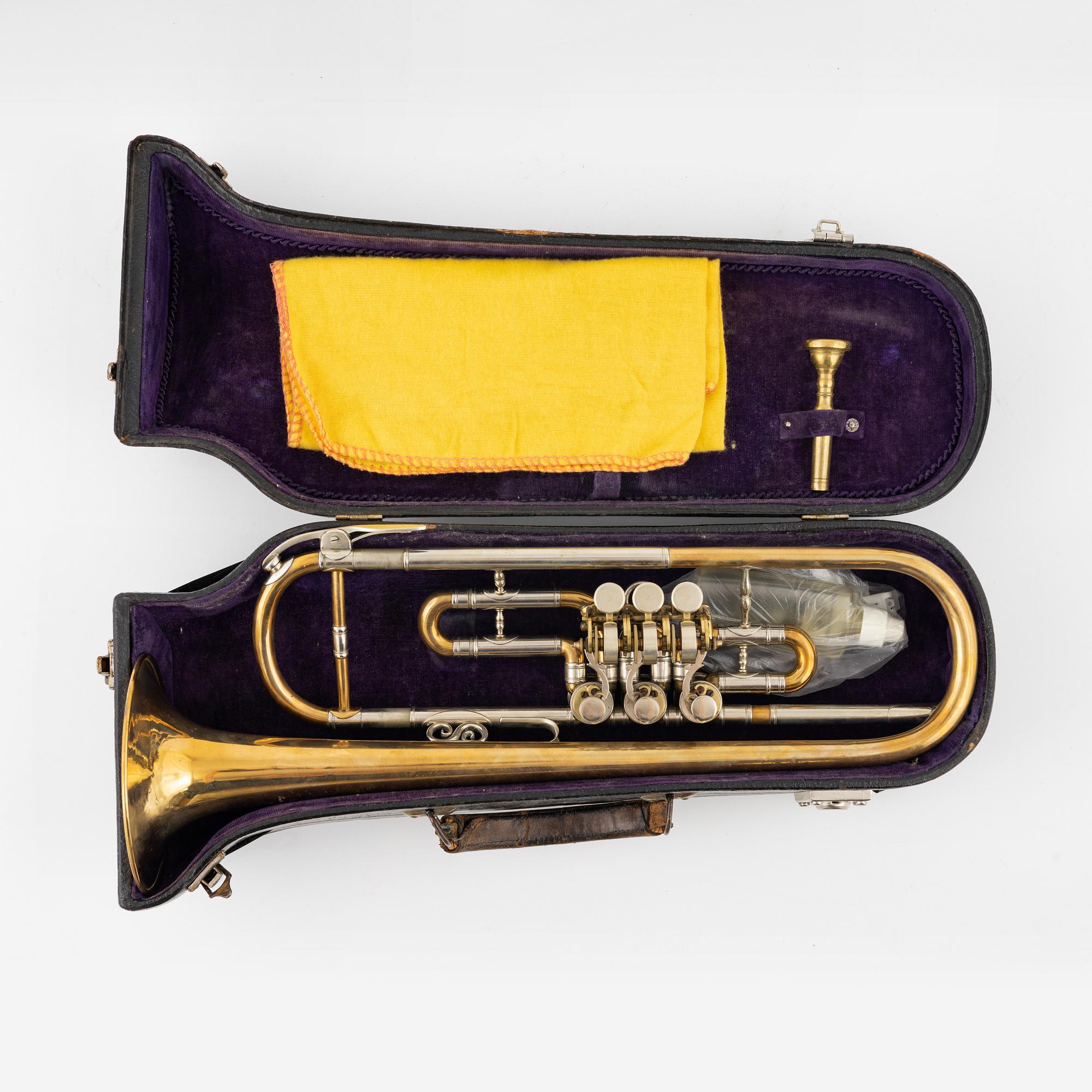 A Trumpet by Friederich Alvin Heckel, Dresden, first part of the the ...