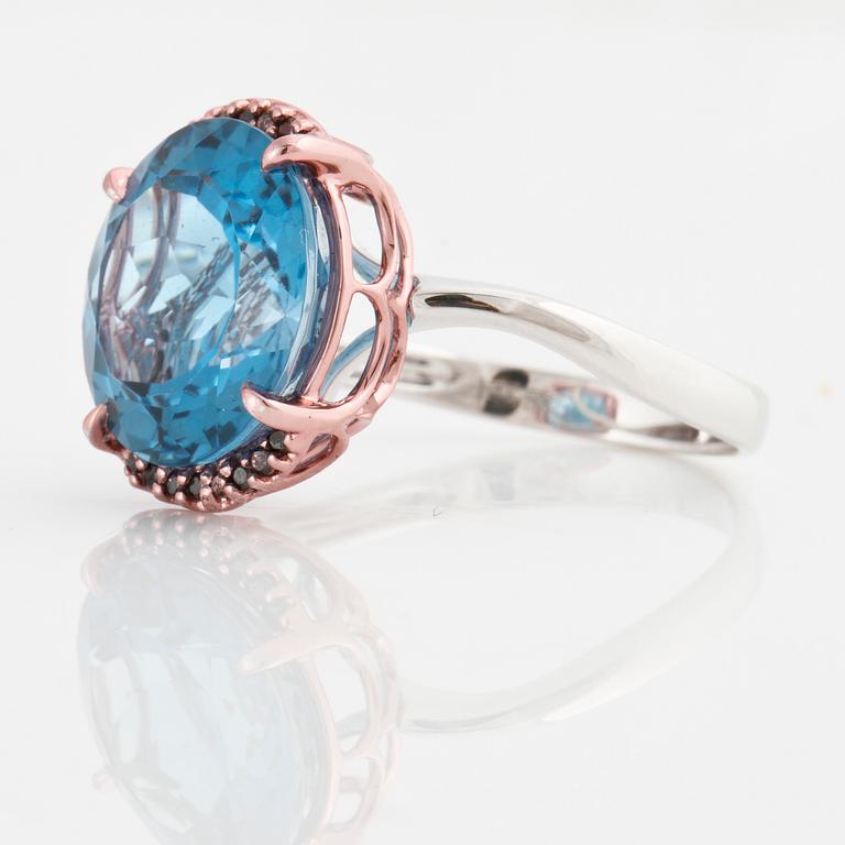 RING.med topas och briljantslipade bruna diamanter. - Bukowskis