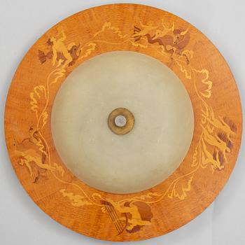 A ceiling light, Mjölby Intarsia, Sweden 1930-40s. - Bukowskis
