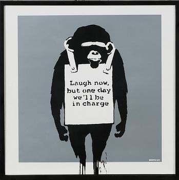 BANKSY, skivomslag, serigrafi, limited edition 1000, signerad i trycket ...
