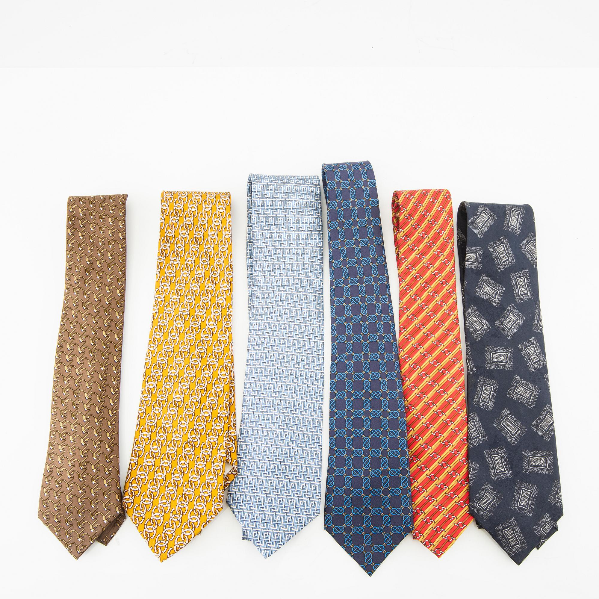 Hermès, slipsar 5 st sent 1900-tal. - Bukowskis