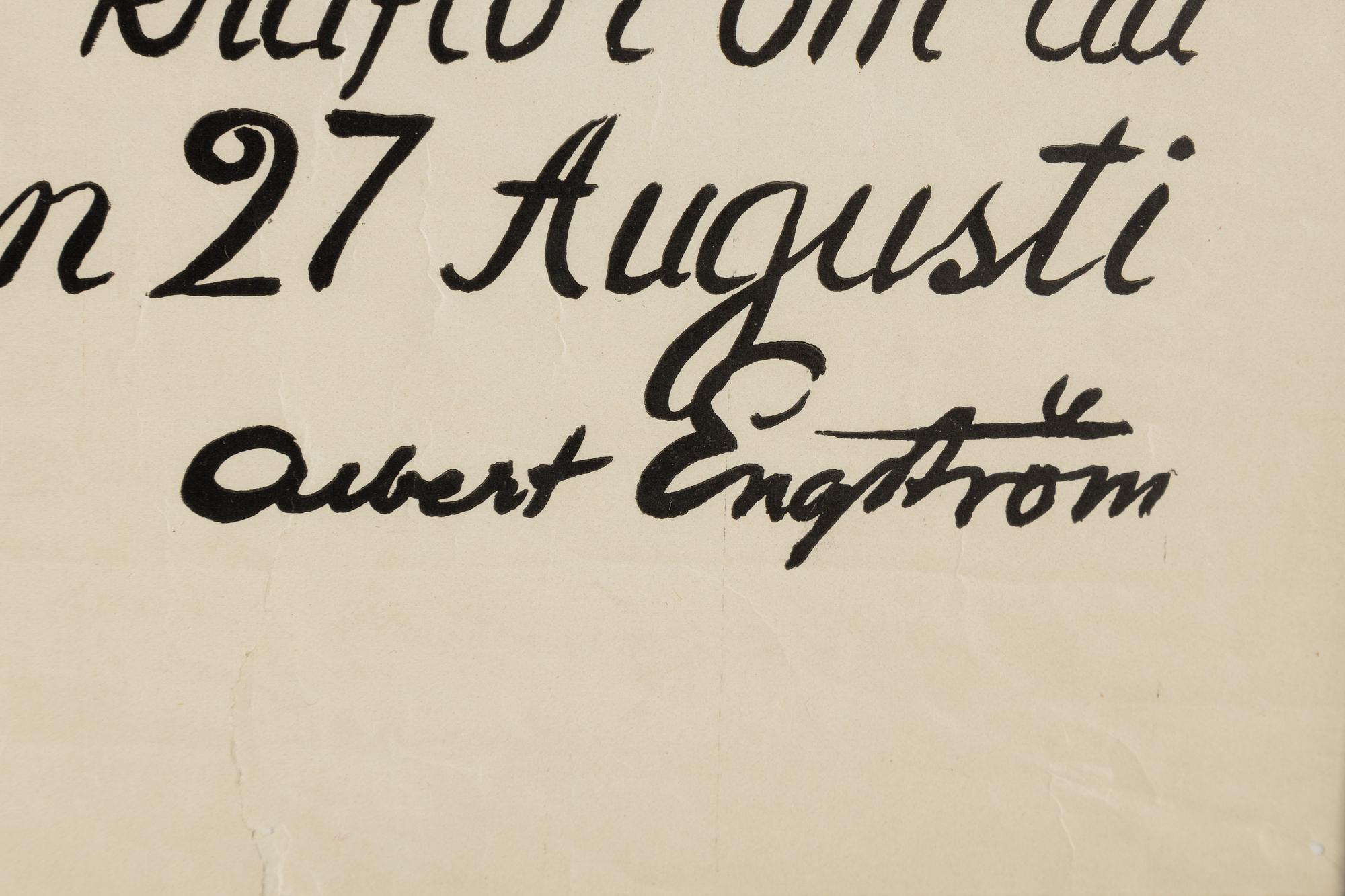 Albert Engström, litografisk affisch, A. Lindgren & Söner, Göteborg ...