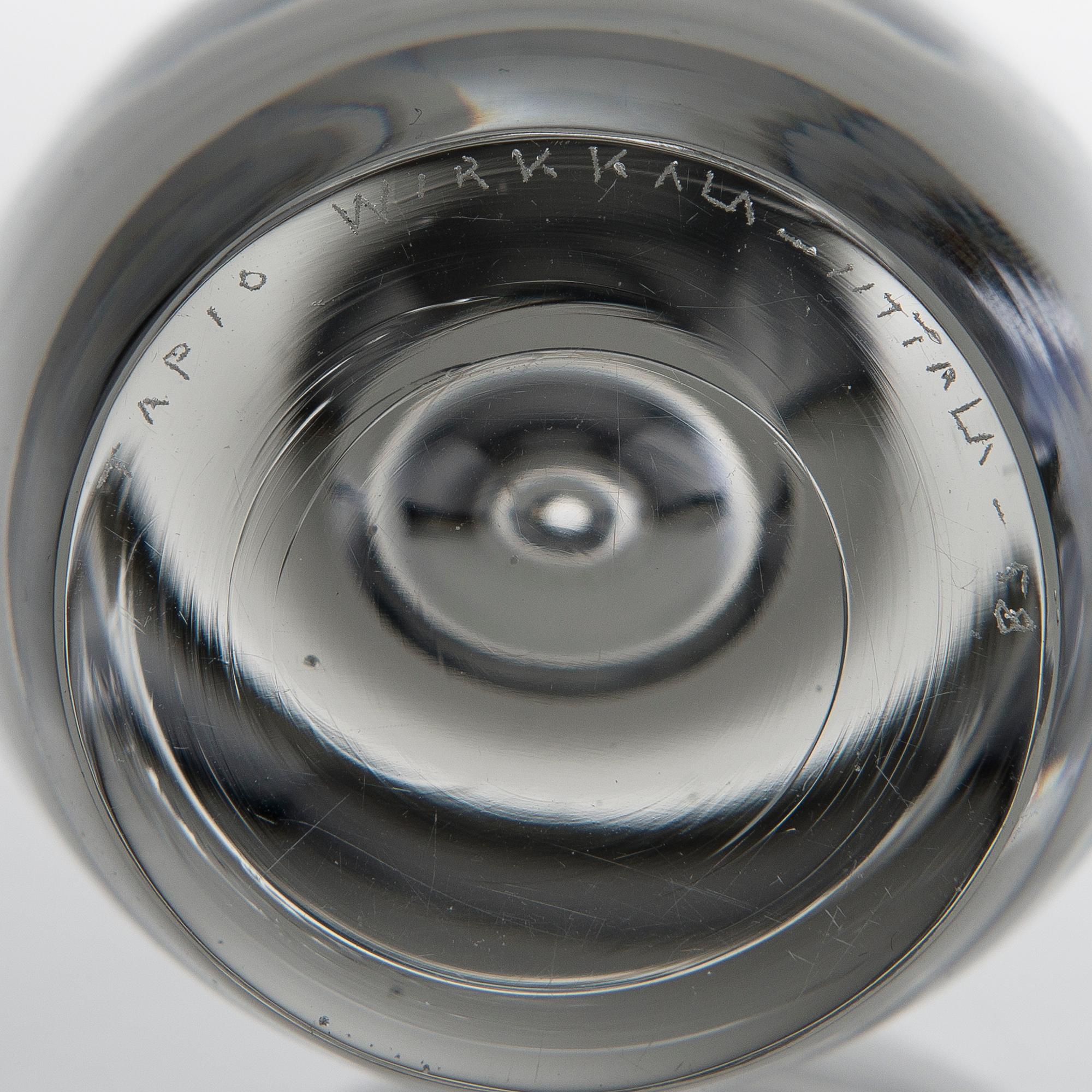 TAPIO WIRKKALA, VAS, A GLASS SKULPTURE. Tokio, 3576. Signed by Tapio ...