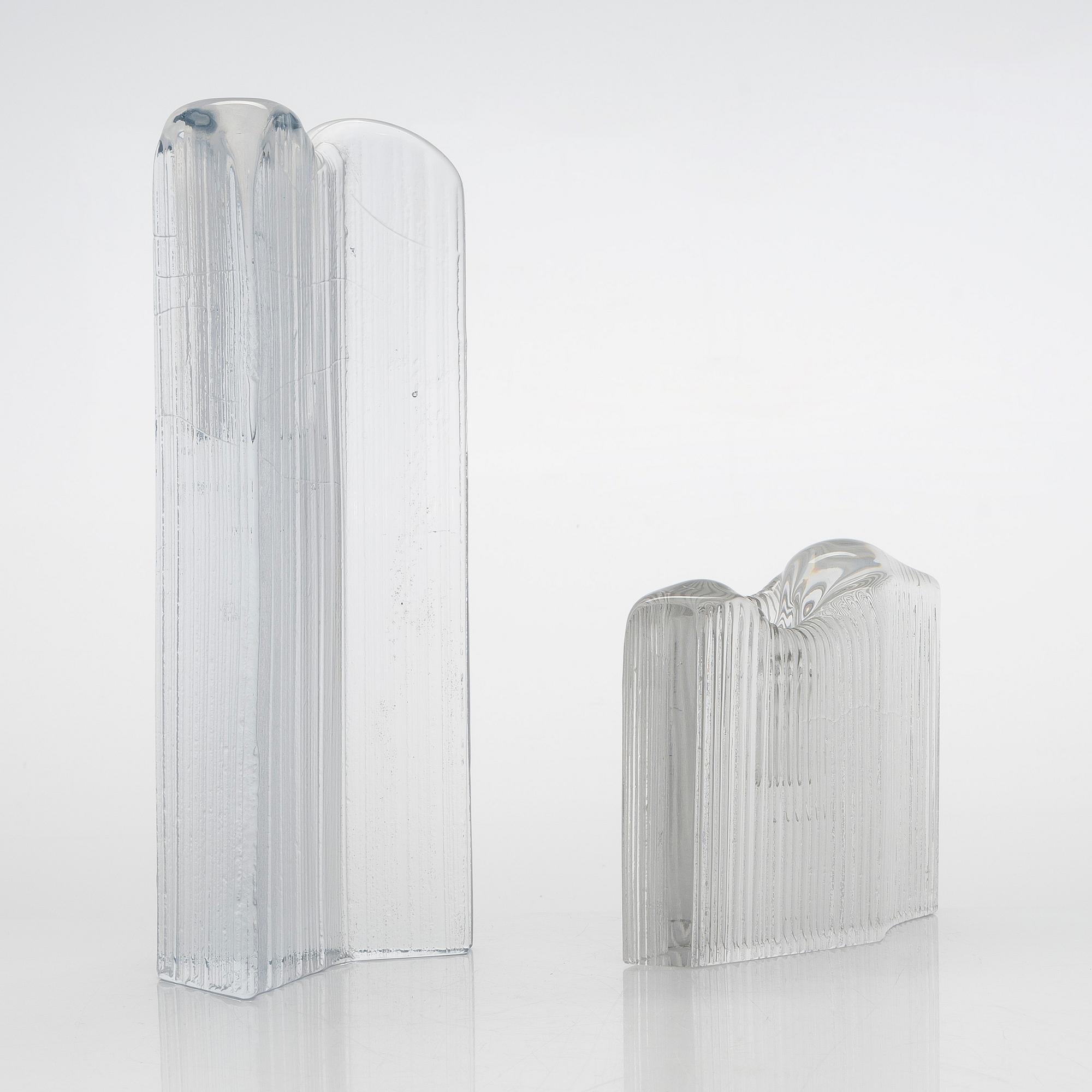 Tapio Wirkkala, Two 'Paadar's ice 'art objects signed Tapio Wirkkala and Tapio Wirkala Iittala ...