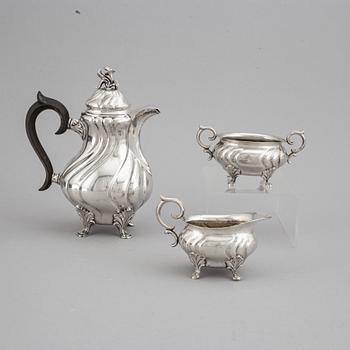 A Swedish 20th century silver coffee-set, mark of CGH, Stockholm 1950 ...