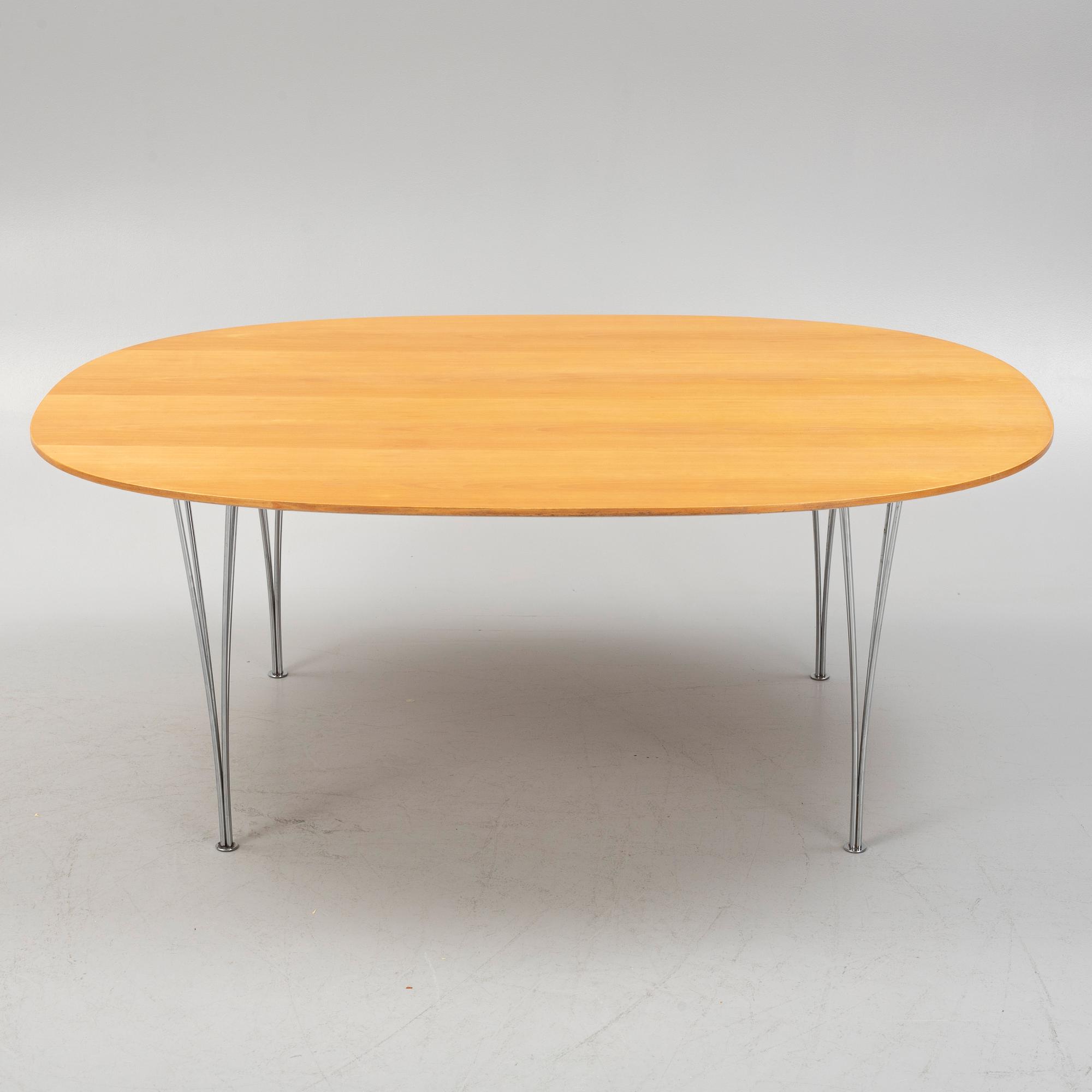 Piet Hein & Bruno Mathsson, bord, "Superellips" Fritz Hansen, Danmark ...