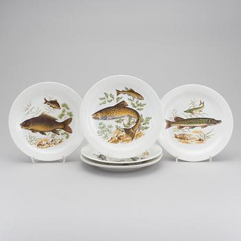 ASSIETTER, 6 st, porslin, Rörstrand. - Bukowskis