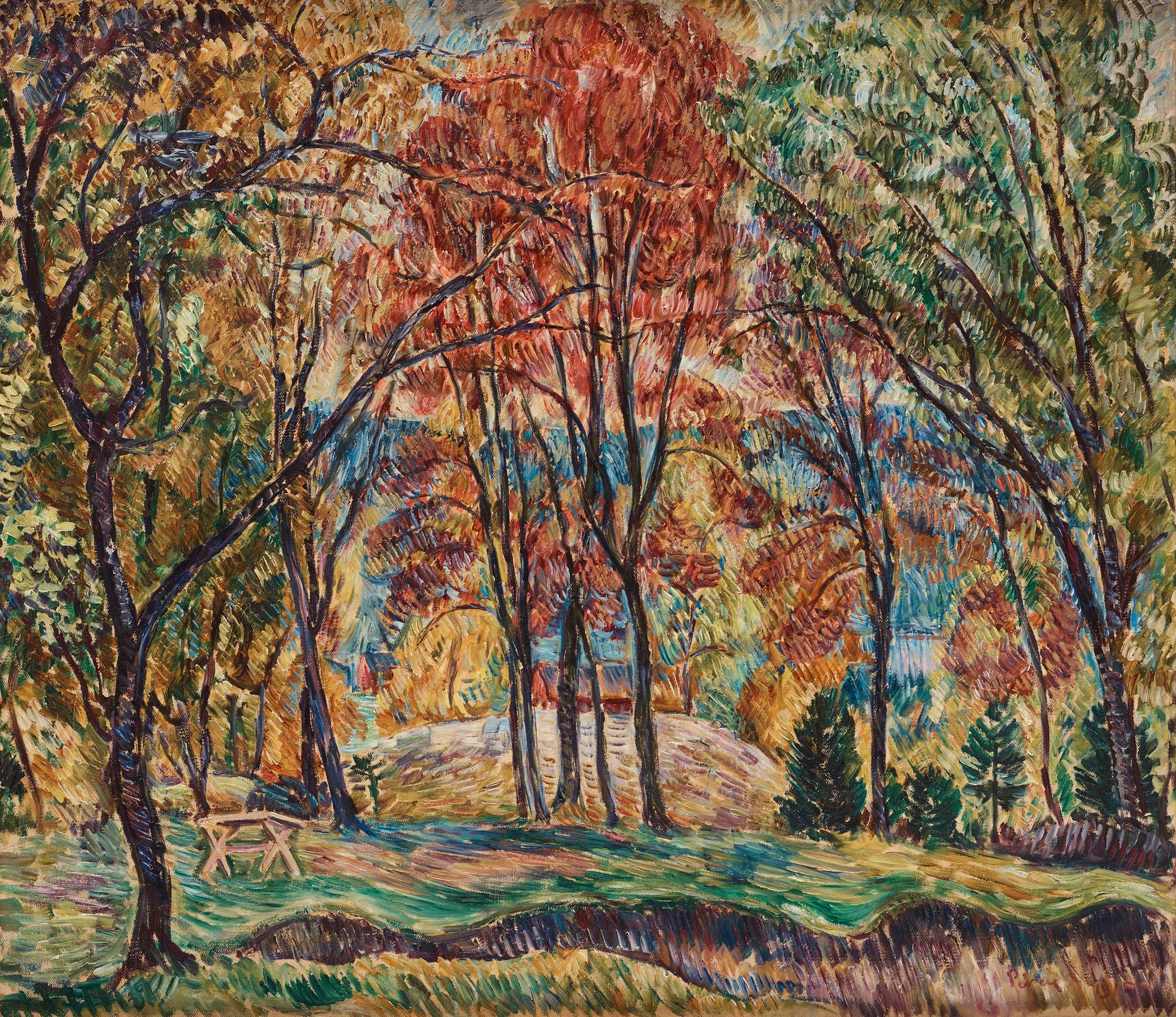 Arthur Percy, "Höstlig park". - Bukowskis