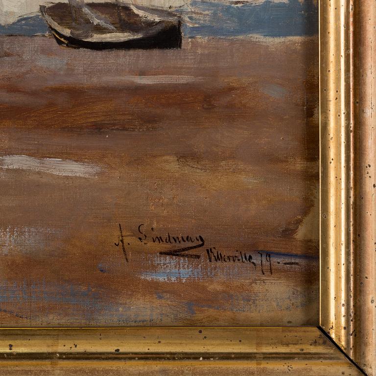 AXEL LINDMAN, Olja på duk, signerad och daterad Villerville -79 ...