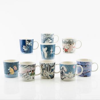 Muggar 9 st Moomin characters/Mumin Arabia Finland. - Bukowskis