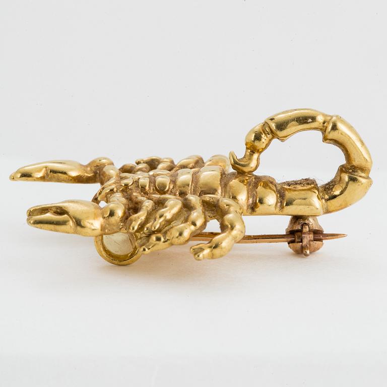 18K gold scorpion brooch/pendant. - Bukowskis