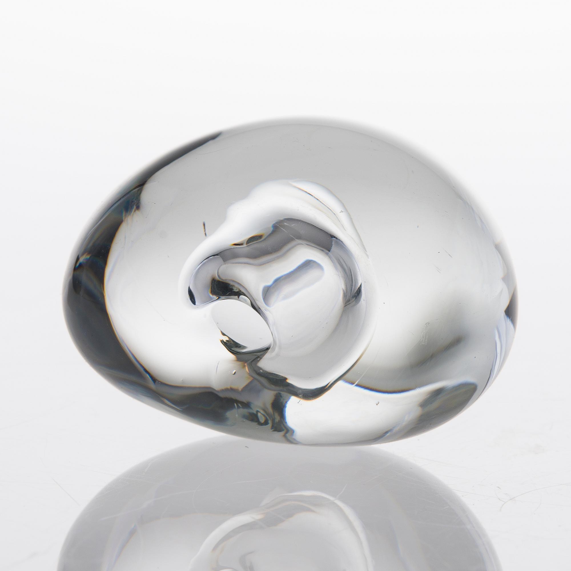 A GLASS SCULPTURE model 3557, signed Timo Sarpaneva - Iittala -55 ...