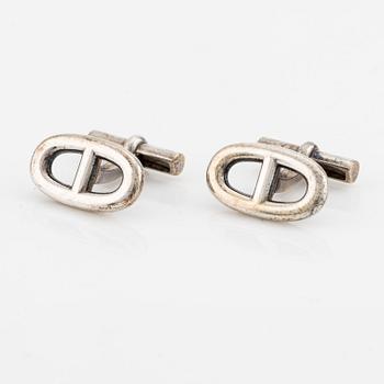Hermès, cufflinks, one pair, silver. - Bukowskis