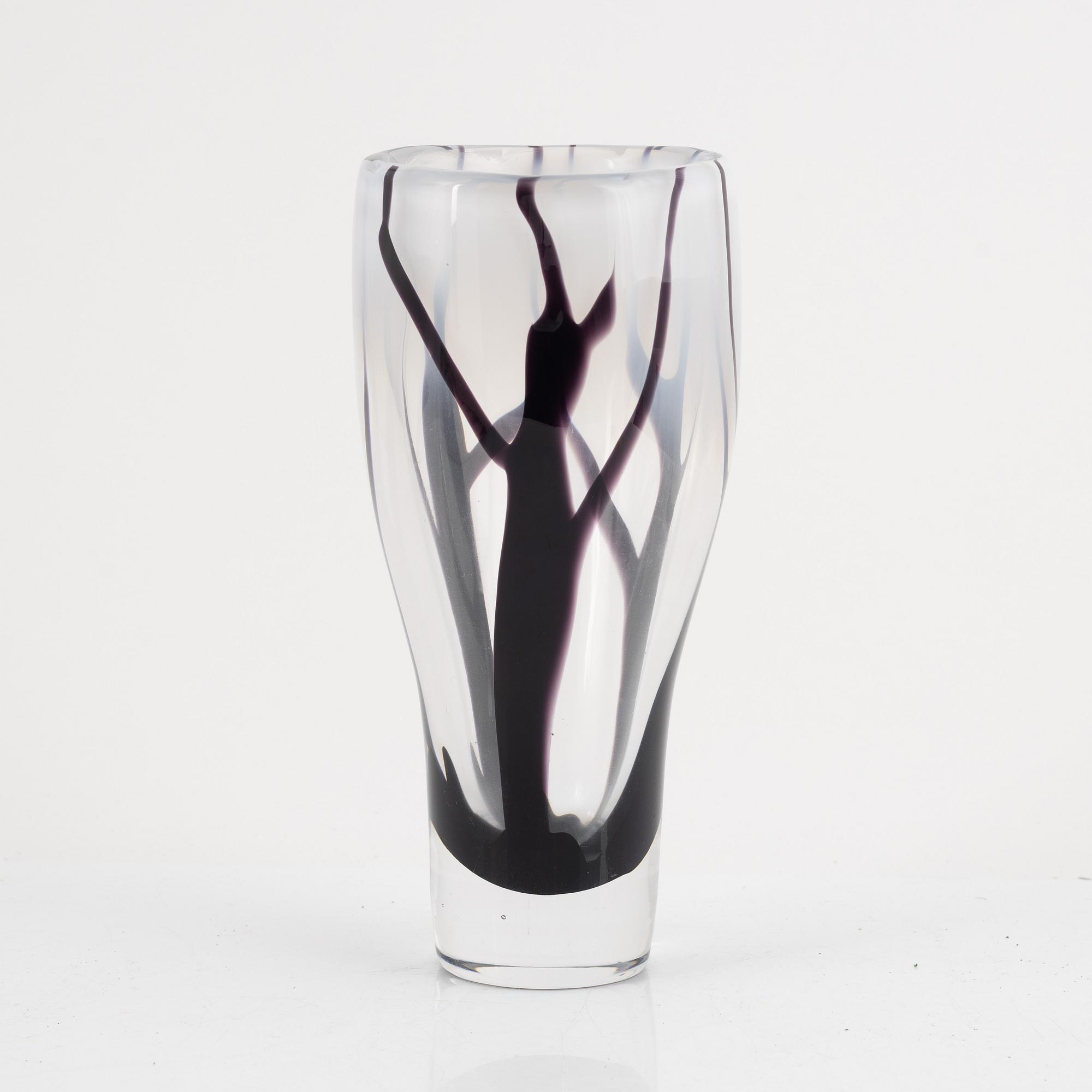 Vicke Lindstrand, a glass vase "Tree in fog", Kosta 1950s-60s. - Bukowskis