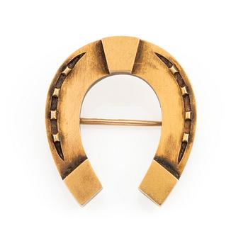 A 14K gold horseshoe brooch, Shanks & Bolin, Moscow 1860-1875. - Bukowskis