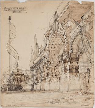 DRAWING FOR STOCKHOLMS TIVOLI ca 1897. - Bukowskis