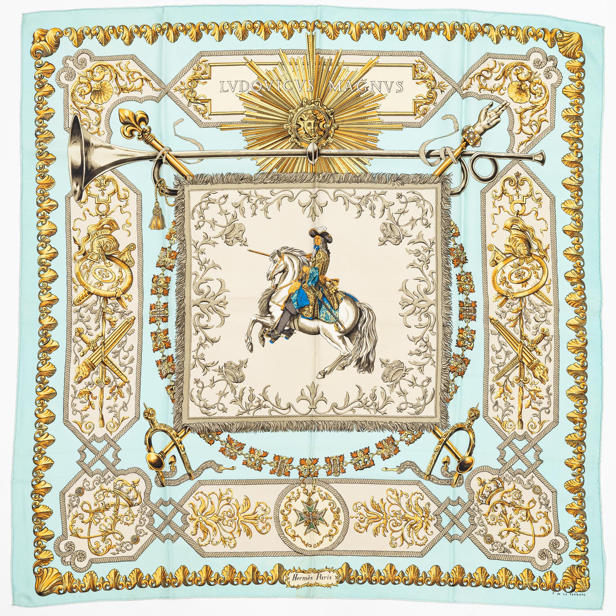 Hermès, scarf, "Ludovicus Magnus". - Bukowskis