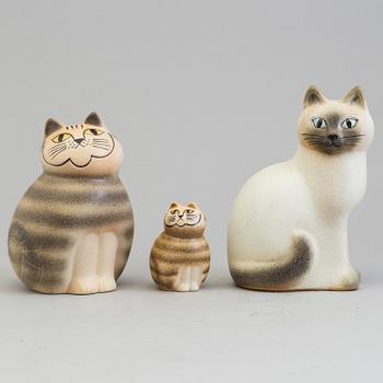 LISA LARSON, three stoneware figurines from K-Studion, Gustavsberg. - Bukowskis
