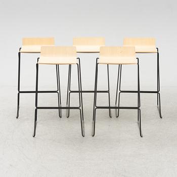 Cazzaniga Mandelli Pagliarulo, a set of five 'Osaka' bar stools from Pedrali, Italy. - Bukowskis