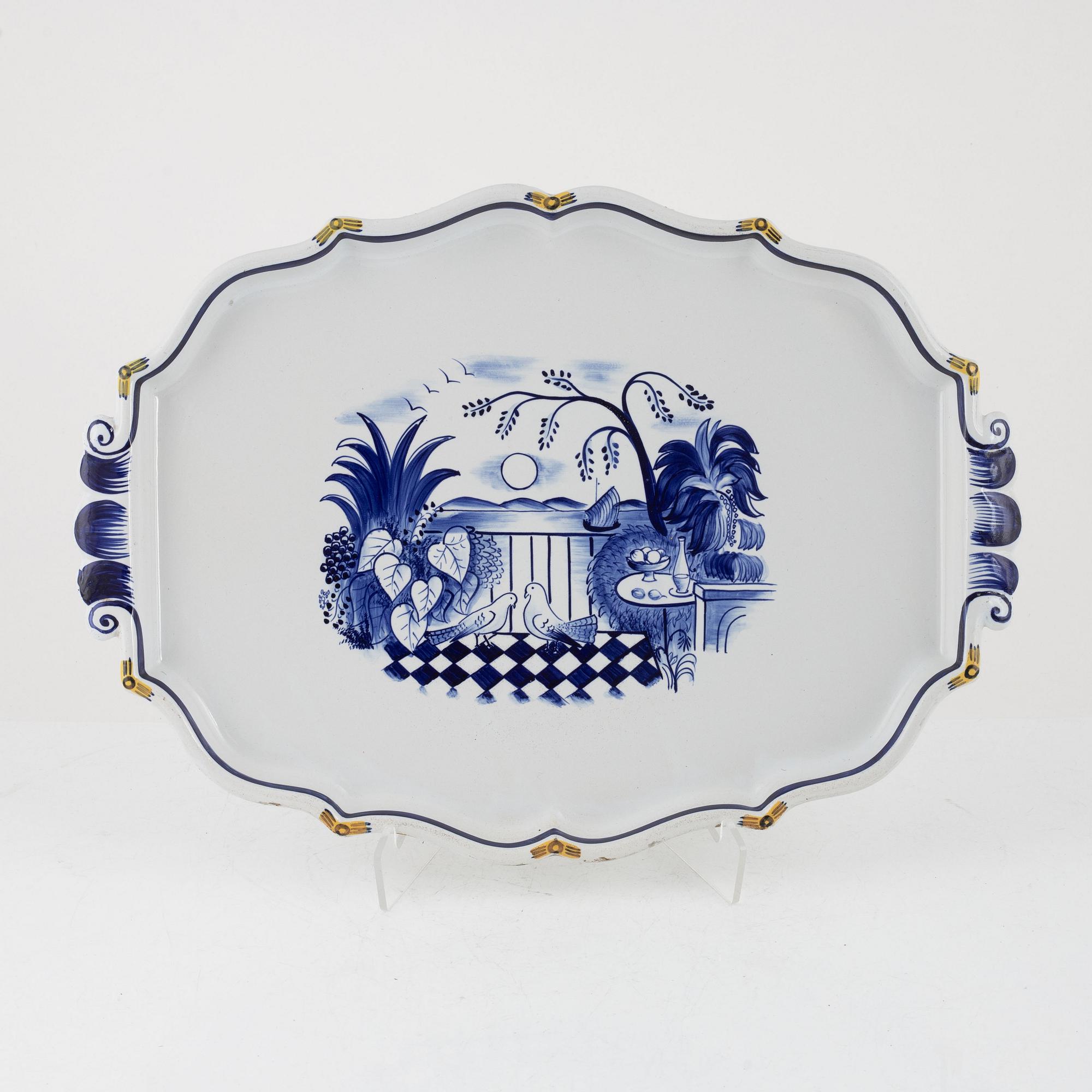 Arthur Percy, bricka, flintgods, Gefle. - Bukowskis