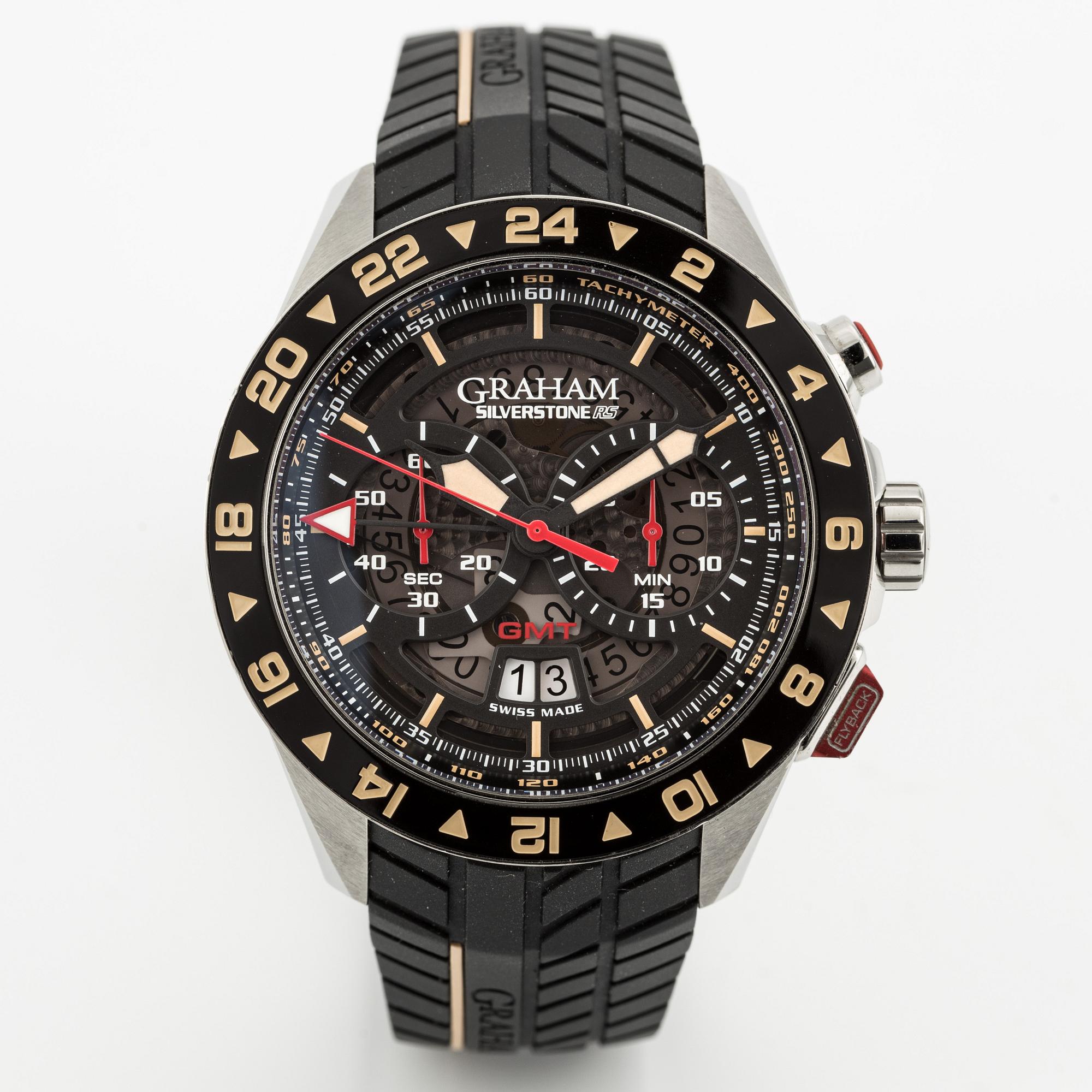 Graham, Silverstone RS GMT, "Flyback Chrono", armbandsur, 46 mm ...
