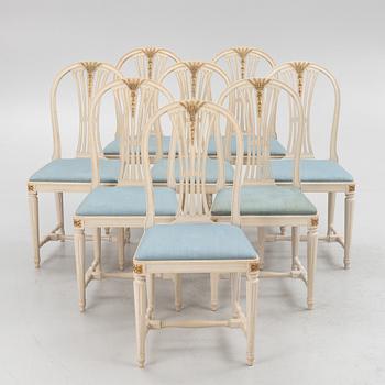 Stolar, 8 st, gustaviansk stil, "Axet", Svenska Möbelfabrikerna ...